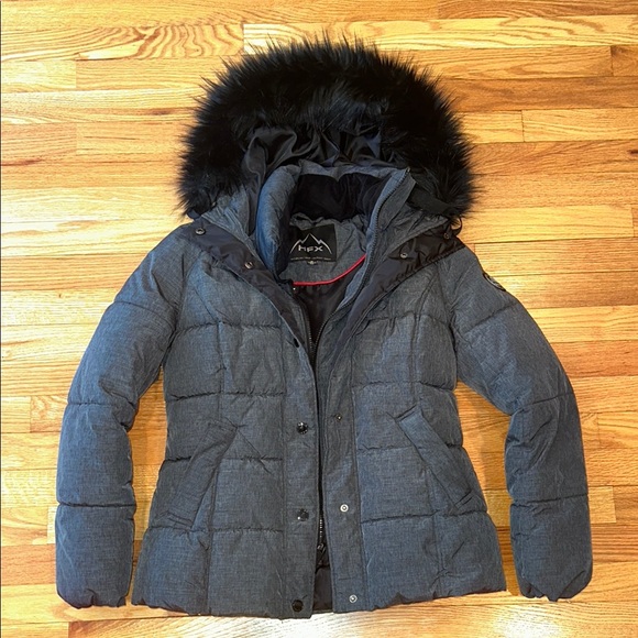 HFX | Jackets & Coats | New Wout Tags Hfx Gray Puffer Ski Jacket With ...